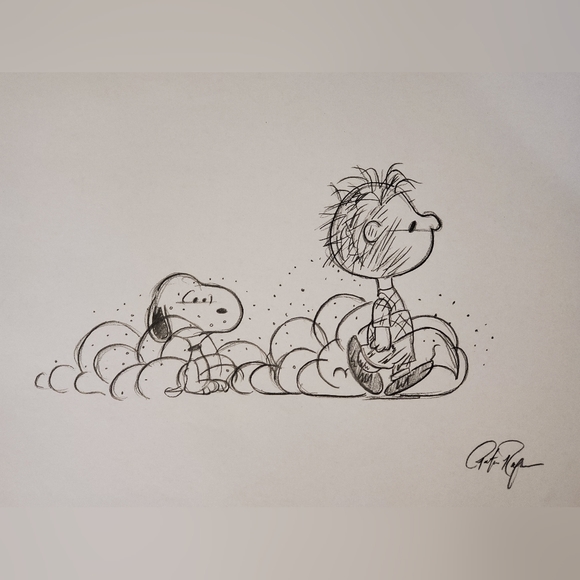 Peanuts | Art | Peanuts Snoopy And Pigpen Character Drawingsketch ...